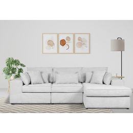 Ecksofa OTTO HOME "Enid L-Form", beige (creme), B:360cm H:75cm, 100% Polyester, Sofas, Ecksofa, 3 Teile, bestehend aus Modulen, in vielen Bez&uuml;gen, auch in Breitcord