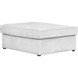 Polsterhocker OTTO HOME "Florid", beige (creme), B:100cm H:43cm T:80cm, 100% Polyester, Hocker, Polsterhocker, einzeln stellbar oder als Teil eines Modulsofas, auch in Cord