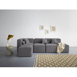 Ecksofa Home Affaire "Sundstrup L-Form", grau (anthrazit), B:303cm H:76,5cm T:93cm, 100% Polyester, Sofas, Ecksofa, Modulserie, individuelle Zusammenstellung