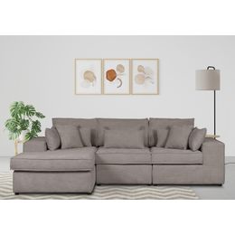Ecksofa OTTO HOME "Enid L-Form", grau (taupe), B:360cm H:75cm, 100% Polyester, Sofas, Ecksofa, 3 Teile, bestehend aus Modulen, in vielen Bez&uuml;gen, auch in Breitcord