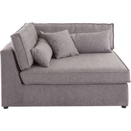 Sofa-Eckelement OTTO HOME "Enid", grau (taupe), B:130cm H:75cm, Baumwollmix (60% Baumwolle/40% Leinen);Struktur fein (100% Polyester);Samtoptik (100% Polyester);Samtvelours (100% Polyester);Struktur (100% Polyester);Struktur recycelt (100% recyceltes Polyester), Polsterelemente, Teil eines Modulsofas, fester Sitzkomfort, auch in Breitcord