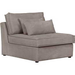 Sofa-Mittelelement OTTO HOME "Enid", grau (taupe), B:100cm H:75cm, 100% Polyester, Polsterelemente, Teil eines Modulsofas, fester Sitzkomfort, auch in Breitcord