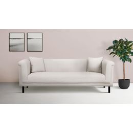 2-Sitzer Home Affaire "AGNIA B/T/H: 180/85/71 cm", beige (creme), B:180cm H:71,5cm T:85cm, 100% Polyester, Sofas, incl. Zierkissen, auch in Cord und Boucl&eacute;