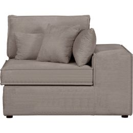 Sofaelement OTTO HOME "Enid", grau (taupe), B:128cm H:75cm, 100% Polyester, Polsterelemente, als Teil eines Modulsofas, fester Sitzkomfort