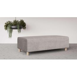 Polsterhocker OTTO HOME "Suyala", grau (taupe), B:153cm H:46cm T:66cm, 100% Polyester, Hocker, Polsterhocker