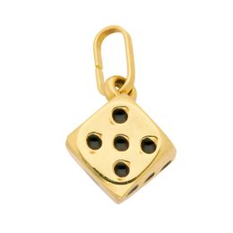 Adelia&acute;s Kettenanh&auml;nger ADELIA&acute;S "Damen Gold Schmuck 585 Gold Anh&auml;nger W&uuml;rfel", gold, Schmuckanh&auml;nger, Damen, Gold, Kettenanh&auml;nger, Goldschmuck f&uuml;r Damen