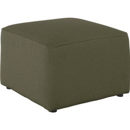 Hocker Home Affaire "Sundstrup", gr&uuml;n (oliv), B:70cm H:47cm T:70cm, 93% Polyester, 6% Acryl, 1% Baumwolle, Hocker, Hocker, Modulserie, individuelle Zusammenstellung