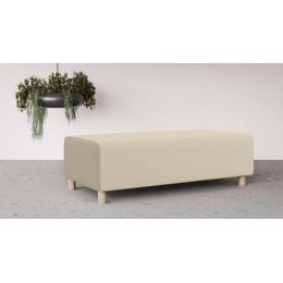Polsterhocker OTTO HOME "Suyala", grau (taupe), B:153cm H:46cm T:66cm, 100% Polyester, Hocker, Polsterhocker