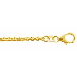 Adelia&acute;s Silberkette ADELIA&acute;S "Damen 925 Silber Halskette 50 cm &Oslash; 2 mm", gold (vergoldet), Halsketten, Damen, 50, Silber 925 (Sterlingsilber), Silberkette, Silberschmuck f&uuml;r Damen