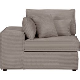 Sofaelement OTTO HOME "Enid", grau (taupe), B:128cm H:75cm, 100% Polyester, Polsterelemente, als Teil eines Modulsofas, fester Sitzkomfort