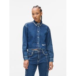 KARL LAGERFELD JEANS Bluse Damen Gr&ouml;&szlig;e L dunkelblau