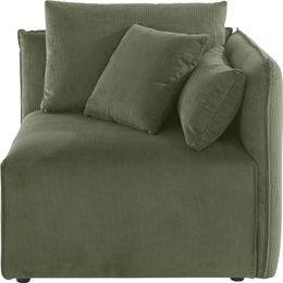 Sofa-Eckelement OTTO HOME "N&ouml;re", gr&uuml;n (dunkelgr&uuml;n), B:90cm H:86cm T:90cm, 92% Polyester, 8% Polyamid, Polsterelemente, Modul - zum Zusammenstellen; in vielen Bezugsqualit&auml;ten und Farben