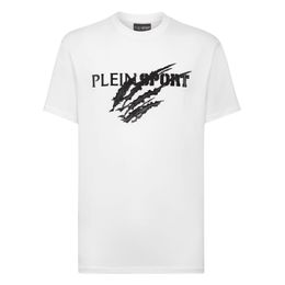 T-Shirt Plein Sport "Scratch", Jungen, Gr. L, schwarz-weiß (0102, weiß, schwarz), Obermaterial: 100% Baumwolle, Shirts T-Shirt