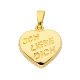 Adelia´s Kettenanhänger ADELIA´S "Damen Gold Schmuck 333 Gold Anhänger Herz", gold, Schmuckanhänger, Damen, Gold, Goldschmuck für Damen