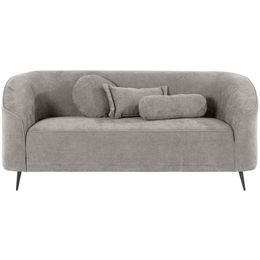 3-Sitzer Home Affaire "Ashly", grau (hellgrau), B:184cm H:81cm T:80cm, 100% Polyester, Sofas, in 3 Bezugsvarianten, Boucl&eacute;, Samtoptik und Struktur weich.