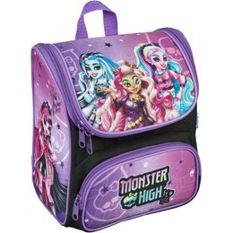 Vorschulranzen Scooli "Cutie", Jungen, Gr. B/H/T: 22cm x 24cm x 16cm, monster high, Polyester, gemustert, Rucksäcke