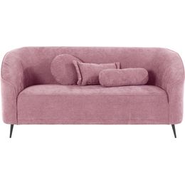 3-Sitzer Home Affaire "Ashly", rosa (ros&eacute;), B:184cm H:81cm T:80cm, 100% Polyester, Sofas, in 3 Bezugsvarianten, Boucl&eacute;, Samtoptik und Struktur weich.