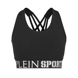 Lauftop Plein Sport "Sport BH", Damen, Gr. S, schwarz (02, schwarz), Obermaterial: 90% Polyester, 10% Elasthan, Tops Sport-BH