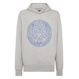 Sweatshirt Plein Sport "Tiger", Jungen, Gr. XXL, 1008, grau, blau, Obermaterial: 88% Baumwolle, 12% Polyester, Sweatshirts Sweatshirt