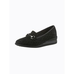 Slipper Casual Looks, Damen, Gr. 36, schwarz, Veloursleder, Basic, Schuhe