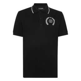 Poloshirt Plein Sport "Carbon Tiger", Herren, Gr. 4XL, 0201, schwarz, weiß, Obermaterial: 100% Baumwolle, Shirts