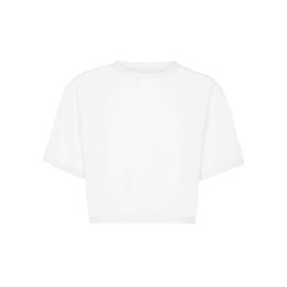 T-Shirt Plein Sport "T-Shirt", Damen, Gr. S, wei&szlig; (01, wei&szlig;), Obermaterial: 48% Modal, 47% Baumwolle, 5% Elasthan, Shirts T-Shirt