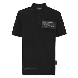 Poloshirt Plein Sport "Poloshirt", Jungen, Gr. 3XL, schwarz (0202, schwarz, schwarz), Obermaterial: 100% Baumwolle, Shirts