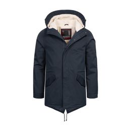 Winterjacke Alessandro Salvarini "ASMauro", Herren, Gr. S (48), blau (navy), Obermaterial: 100% Polyester Innenmaterial: 100% Polyester, Jacken Winterjacke, mit warmem Teddyfell