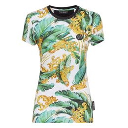 T-Shirt Plein Sport "T-Shirt", Damen, Gr. M, bunt (21, multicolor), Obermaterial: 100% Baumwolle, Shirts