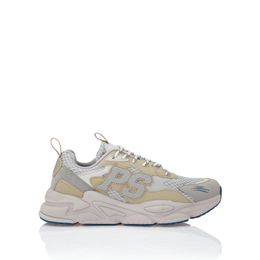 Sneaker Plein Sport "Tiger", Damen, Gr. 36, Normalschaft, silber (0610, beige, silber), Schuhe Sneaker
