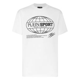T-Shirt Plein Sport "Global Express Edition", Jungen, Gr. L, weiß (01, weiß), Obermaterial: 100% Baumwolle, Shirts T-Shirt