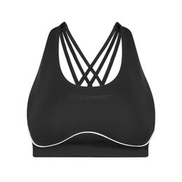 Lauftop Plein Sport "Sport BH", Damen, Gr. L, schwarz (02, schwarz), Obermaterial: 75% Polyamid, 25% Elasthan. Futter: 87% Polyester, 13% Elasthan, Tops Sport-BH