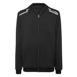 Kapuzensweatjacke Plein Sport "Sweatjacke mit Kapuze", Jungen, Gr. XXL, schwarz (02, schwarz), Obermaterial: 95% Polyester, 5% Elasthan, Sweatjacken Zip-Hoodie