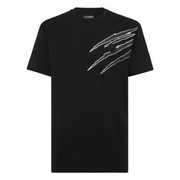 T-Shirt Plein Sport "Scratch", Jungen, Gr. XXL, 0270, schwarz, silber, Obermaterial: 100% Baumwolle, Shirts T-Shirt