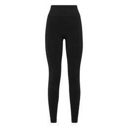Leggings Plein Sport "Logo", Damen, Gr. XL, US-Größen, schwarz (02, schwarz), Obermaterial: 53% Polyamid, 37% Polyester, 10% Elasthan, Hosen Leggings
