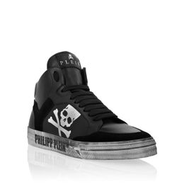 Sneaker Philipp Plein "Retrokickz", Damen, Gr. 36, Normalschaft, 0270, schwarz, silber, Schuhe Sneaker