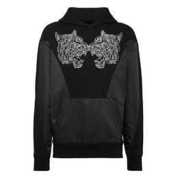 Sweatshirt Plein Sport "Tiger", Jungen, Gr. L, schwarz (0202, schwarz, schwarz), Obermaterial: 88% Baumwolle, 12% Polyester, Sweatshirts
