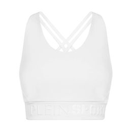 Lauftop Plein Sport "Sport BH", Damen, Gr. L, wei&szlig; (01, wei&szlig;), Obermaterial: 90% Polyester, 10% Elasthan, Tops Sport-BH