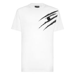 Plein Sport Jungen T-Shirt "Scratch"0170, wei&szlig;, silber, Gr. XXXL, Obermaterial: 100% Baumwolle, Shirts