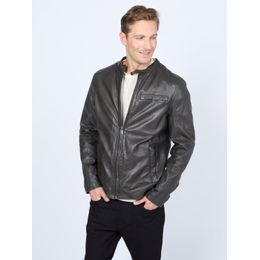 Lederjacke Mustang "31022249", Herren, Gr. M, gr&uuml;n, Obermaterial: 100% Lammleder; Futter: 100% Baumwolle; &Auml;rmelfutter: 100% Polyester, ohne B&uuml;ndchen, Jacken