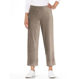 Schlupfhose Classic Basics, Damen, Gr. 50, Normalgrößen, grau (taupe), 97% Polyester, 3% Elasthan, unifarben, Hosen