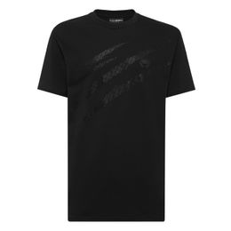 T-Shirt Plein Sport "Scratch", Jungen, Gr. 5XL, schwarz (0202, schwarz, schwarz), Obermaterial: 100% Baumwolle, Shirts
