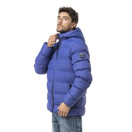 Cipo & Baxx Winterjacke CIPO & BAXX "Jacke", Herren, Gr. L, blau, 100% Polyester, unifarben, regular fit normal, Jacken Winterjacke, im Steppdesign