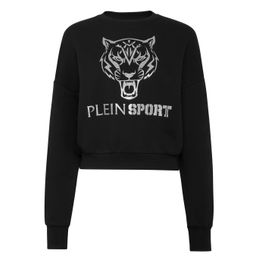 Sweatshirt Plein Sport "Tiger", M&auml;dchen, Gr. L, schwarz (02, schwarz), Obermaterial: 88% Baumwolle, 12% Polyester, Sweatshirts Sweatshirt
