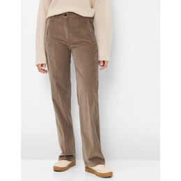 Röhrenhose RAPHAELA BY Brax "Style PEGGY FLARED", Damen, Gr. 50, Normalgrößen, taupe, Web, 67% Baumwolle, 31% Viskose, 2% Elasthan, Hosen