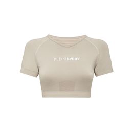 T-Shirt Plein Sport "T-Shirt", Damen, Gr. S, 72, schwarzgrau, Obermaterial: 56% Polyamid, 39% Polyester, 5% Elasthan, Shirts T-Shirt