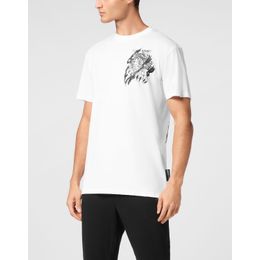 T-Shirt Plein Sport "Tiger", Damen, Gr. 4XL, schwarz-wei&szlig; (0102, wei&szlig;, schwarz), Obermaterial: 100% Baumwolle, Shirts T-Shirt