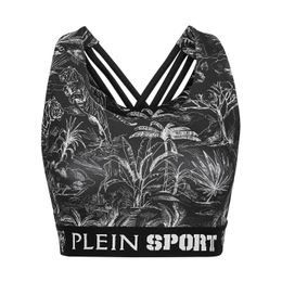 Lauftop Plein Sport "Sport Top", Kinder, Gr. M, schwarz (02, schwarz), Obermaterial: 90% Polyester, 10% Elasthan, Tops