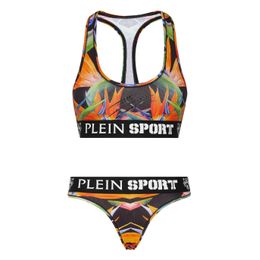 Set: Soft-BH Plein Sport "Sport Set", Damen, Gr. M, N-Gr, schwarz (0221, schwarz, multicolorot), Obermaterial: 95% Baumwolle, 5% Elasthan, BH-Sets