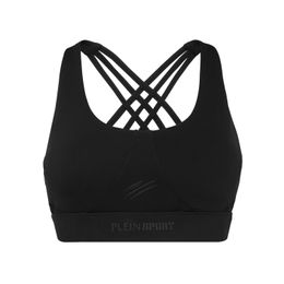 Lauftop Plein Sport "BH", Kinder, Gr. M, schwarz (02, schwarz), Obermaterial: 75% Polyamid, 25% Elasthan. Futter: 87% Polyester, 13% Elasthan, Tops